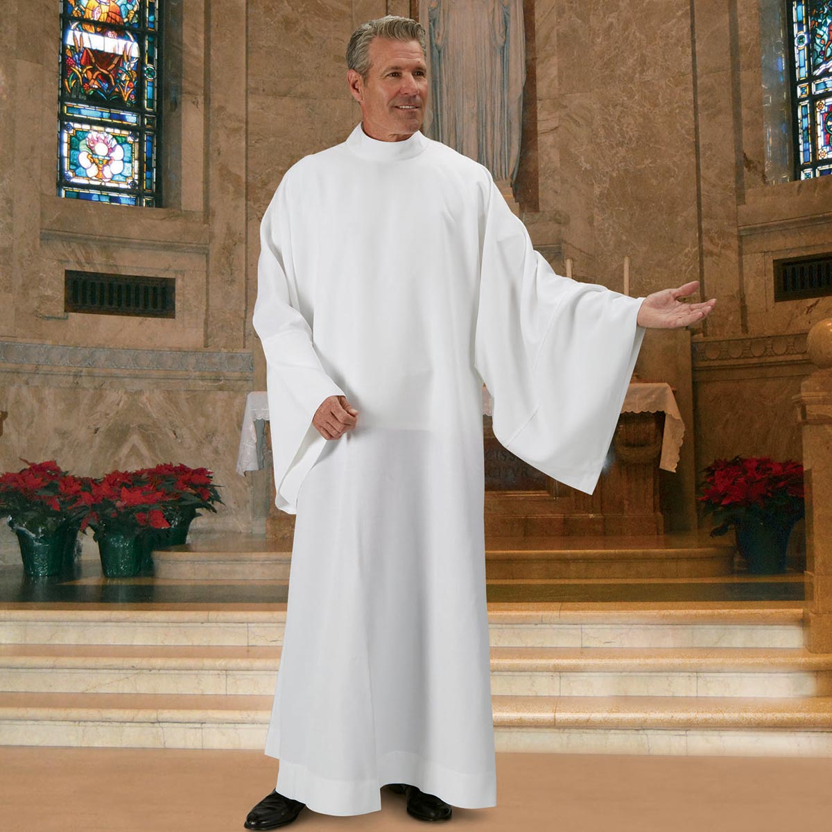 Solivari Lightweight Alb – No Pleats - Catholic Purchasing Services