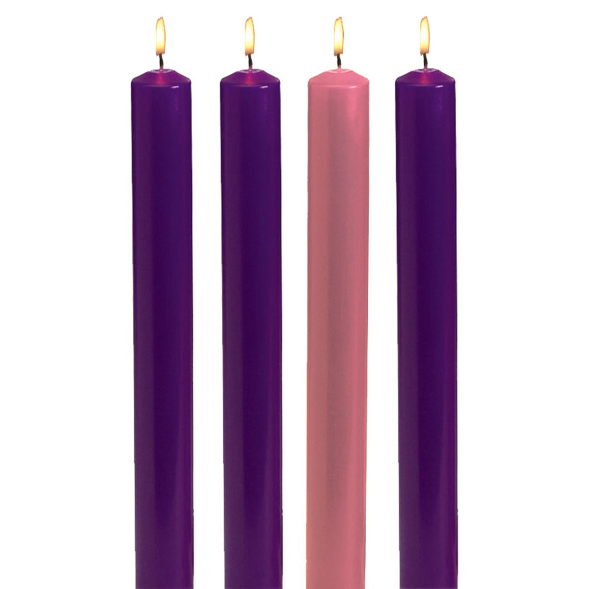 Will & Baumer Polar Advent Candle Set 1 1/2" x 12" 3 Purple/1 Pink ...